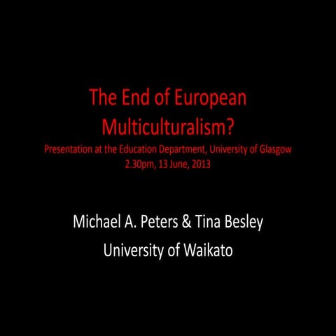 The End of European Multiculturalism? | PPT