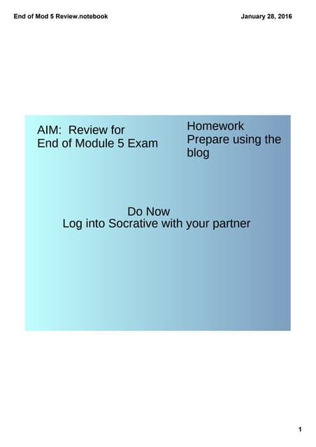 Module 5 lesson 5 | PDF