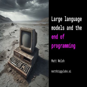 Large Language Models and the End of Programming | PDF