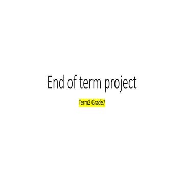 End Of term project. pptx | PPTX