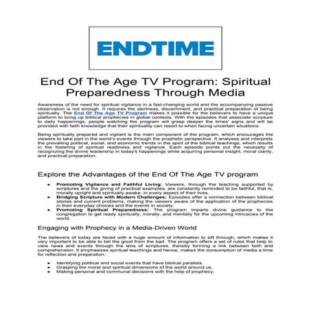 End Of The Age TV Program_ Spiritual Preparedness Through Media.docx