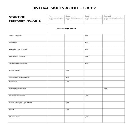 Initial Skills Audit - Hannae Heel....... | DOCX