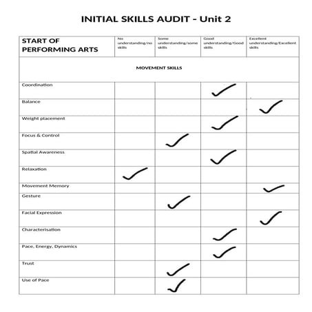 End of Unit - SKILLS AUDIT dance.docx..... | DOCX