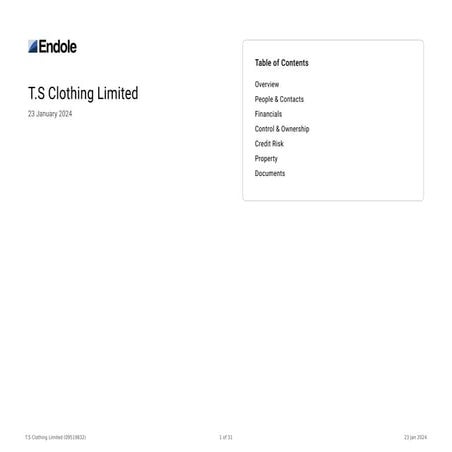 Endole Company Report - 09519832 business check | PDF