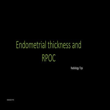 Endometrial thickness and rpoc | PPTX