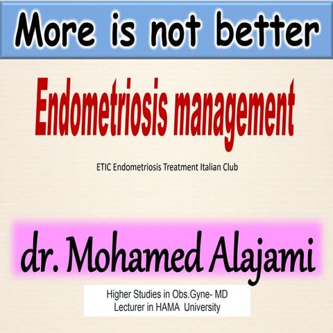 Endometriosis management | PPT