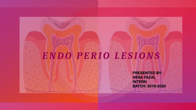 Endodontics periodontal lesions | PPTX