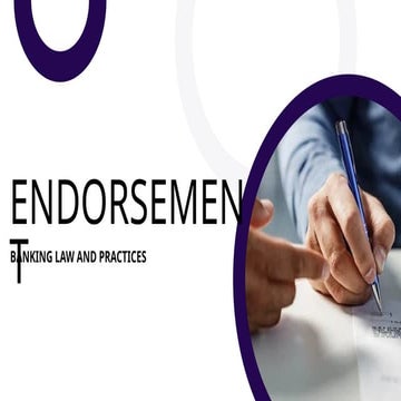 Endorsement meaning characteristics features | PPTX