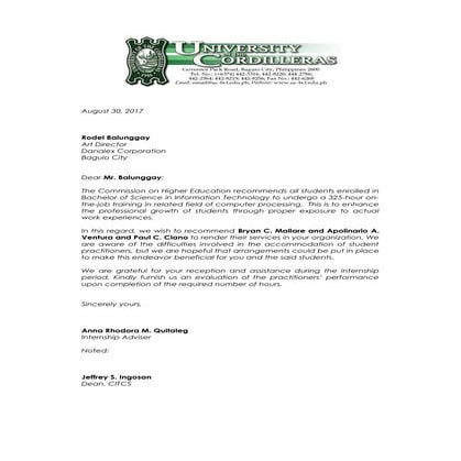 Endorsement letter | DOC