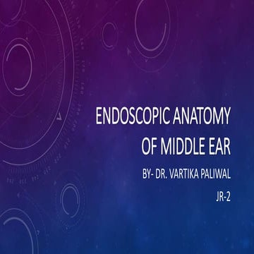 Endoscopic anatomy of middle ear.jshpptx | PPTX