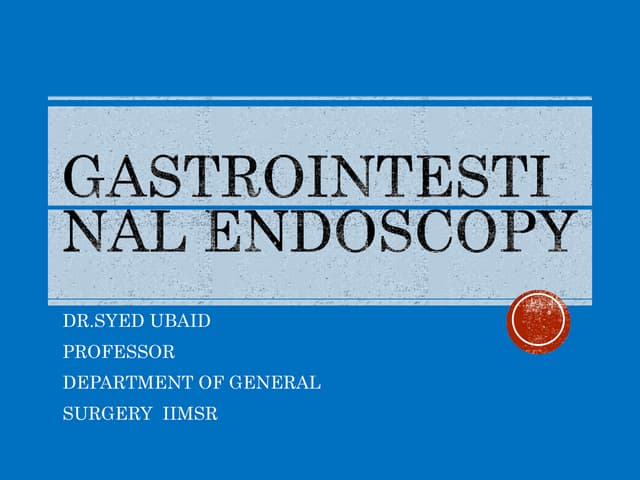 ENDOSCOPY | PPT