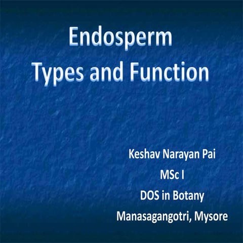 Endosperm | PPTX