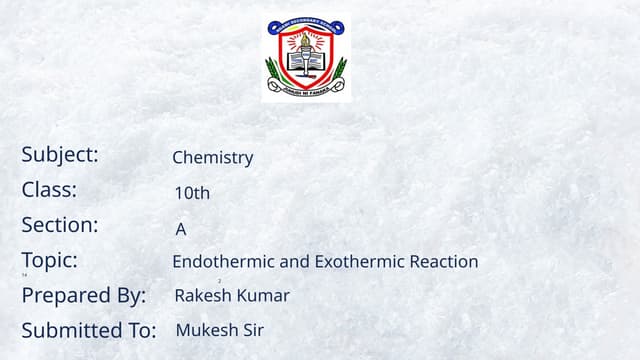 Exothermic and Endothermic Reactions Chemistry Presentation.pptx