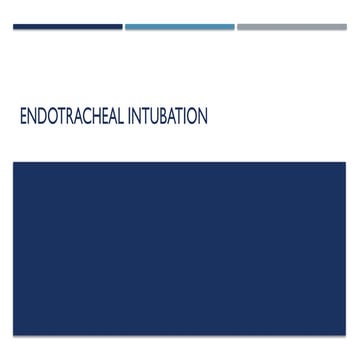 Endotracheal intubation | PPTX