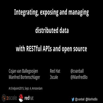 Integrating Exposing And Managing Distributed Data With Restful Apis