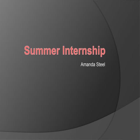 BWF Insternship Presentation | PPT