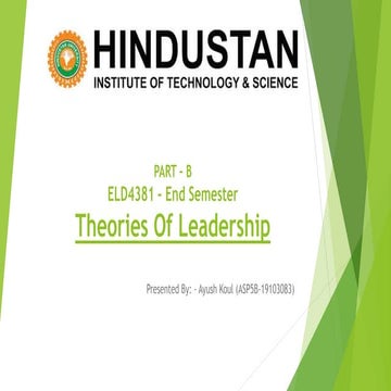 Leadership Thories | PPTX