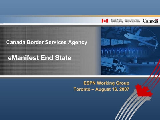 Avaal ACE / ACI e-Manifest Border Crossing Portal | PPT | Logistics and ...