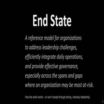 End State: Five steps to success for transformation of complex ...