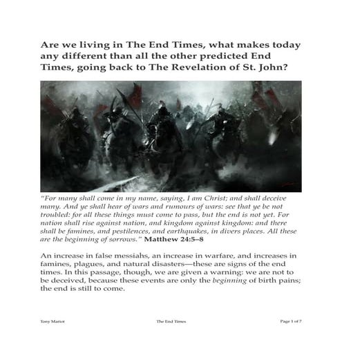 The End times | PPTX