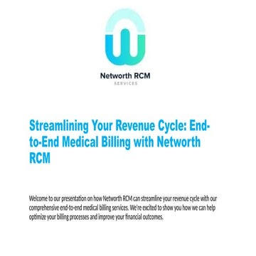 Networth RCM: Eligibility Verification Process | PPTX