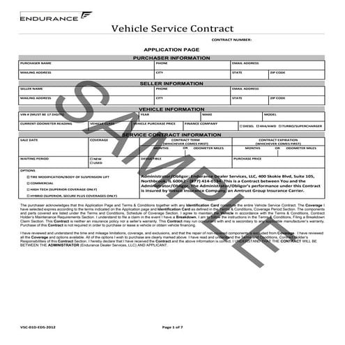 Endurance Superior Coverage Plan | PDF