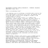 ENDURING ISSUES FINAL PROJECT – UNITED STATES HISTORY FALL 2019 | PDF