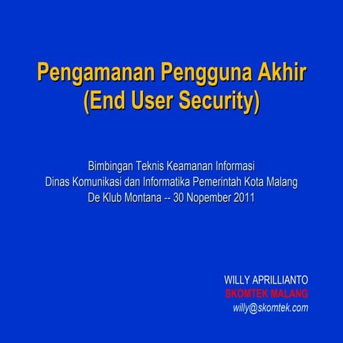 End User Security | PPT