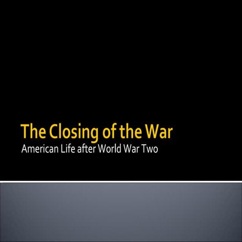 end of ww2 | PPT
