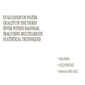 ENE ppt on river data and analysis of the river | PPTX
