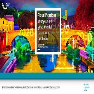 RIQUALIFICAZIONE ENERGETICA E GESTIONE DEL PATRIMONIO PUBBLICO | PPT