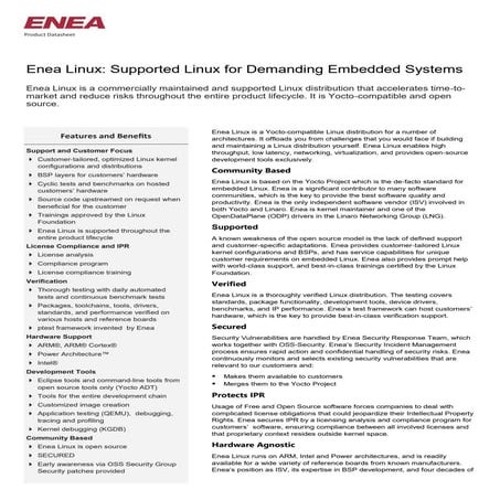 Enea Linux Datasheet | PDF