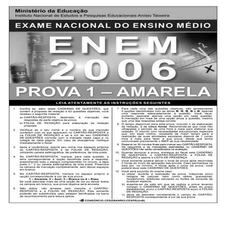 Enem 2006 prova_amarela | PDF