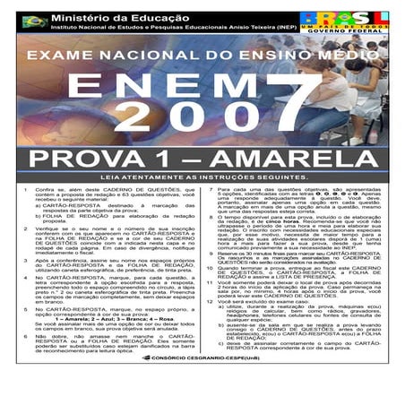 Enem 2007 prova_amarela | PDF