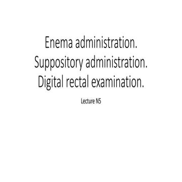 Administration of enema | PPT