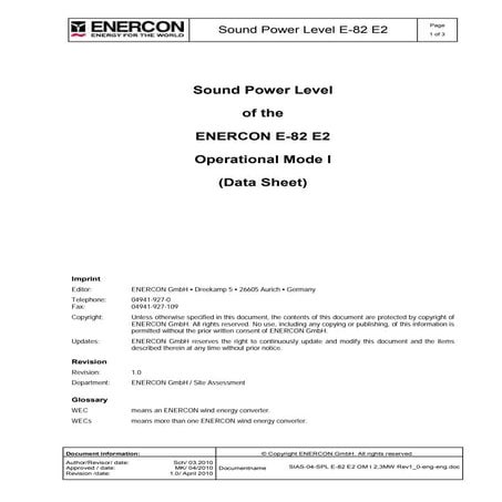 Enercon AEROGENERADOR | PDF