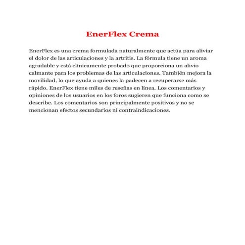 EnerFlex Crema Precio | PDF
