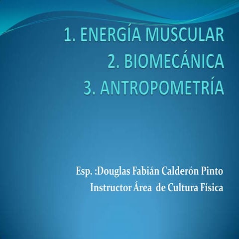 Energía muscular | PPTX