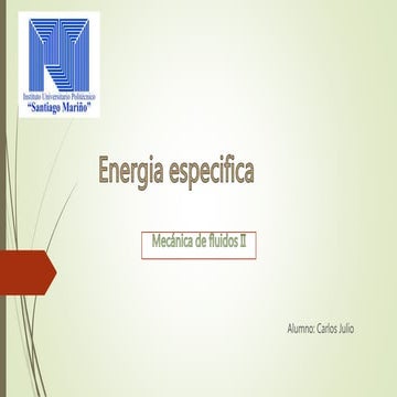 Energia especifica | PPTX