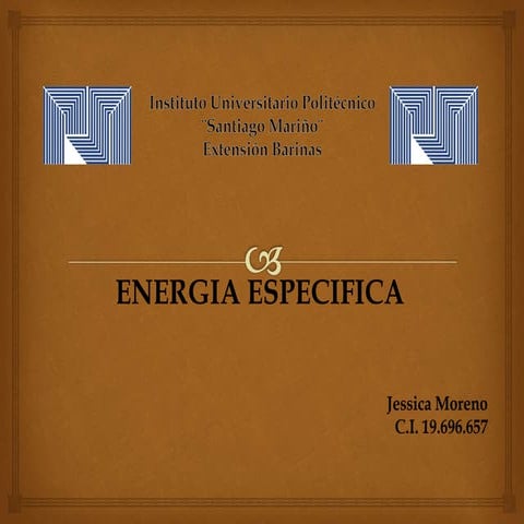 Energia especifica | PPTX