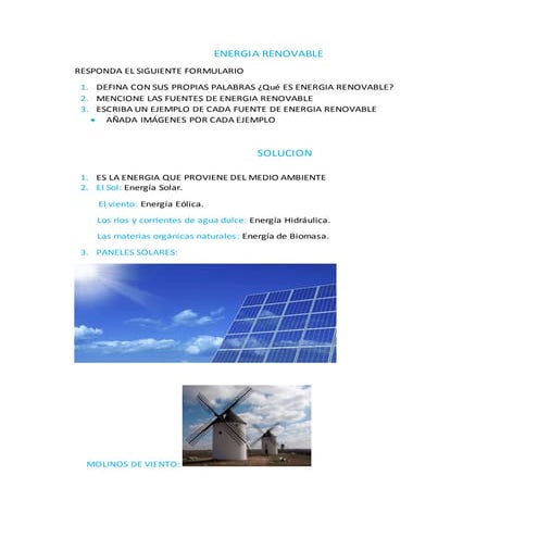 Energia renovable | DOCX