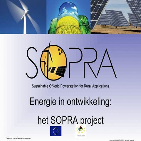 Energie in ontwikkeling SOPRA-project | PDF