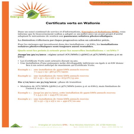 Energies et Solutions photovoltaique | PDF
