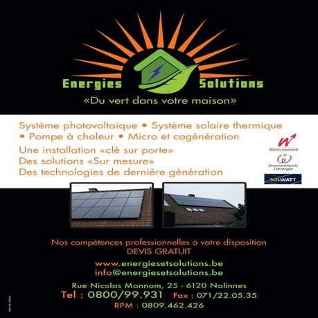 Energies et Solutions photovoltaique | PDF