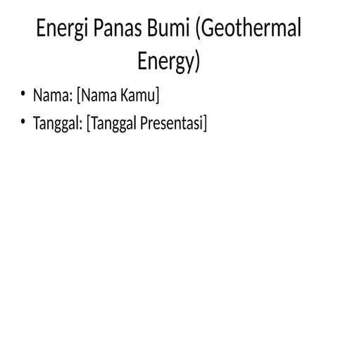 Energi panas bumi_energi geothermal PPT. | PPTX