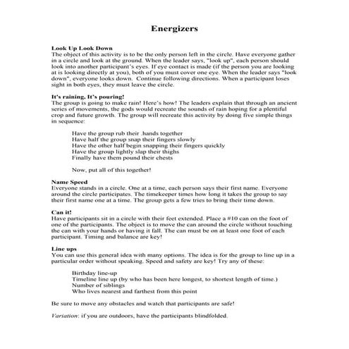 Energizer for students | PDF