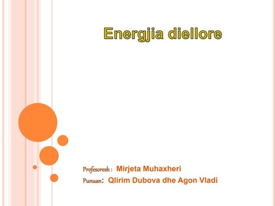 Energjia dhe Burimet e Energjisë | PPTX