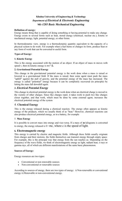 Energy sources and its classification | PPTX | Power and Energy ...