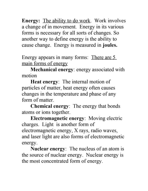 Energy science 6 | PPTX