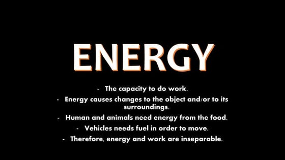 Grade 9 - Work, Power & Energy | PPT